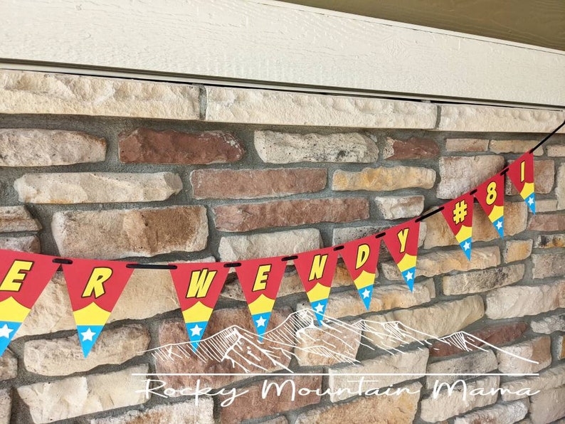 Wonder Woman Party Banner Wonder Woman Birthday Banner - Etsy