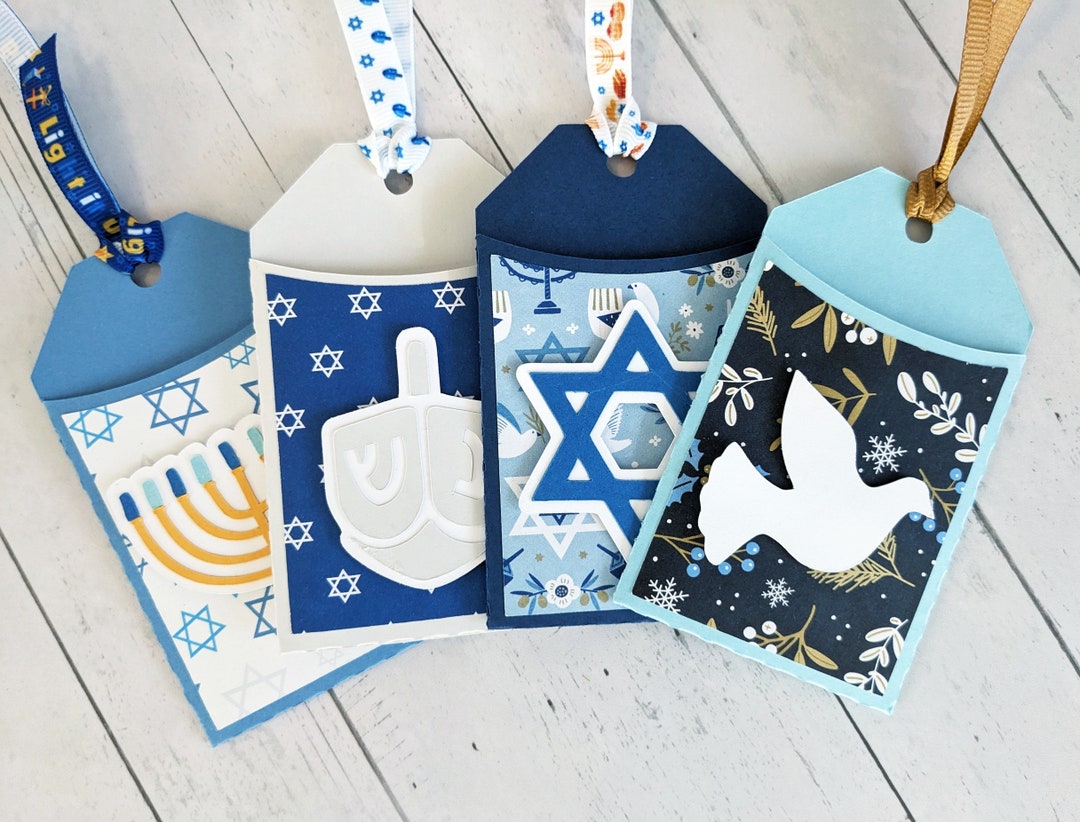 Hanukkah Gift Card Holders, Chanukah Gift Card Tags - Etsy