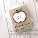 Teacher Thank You Card, Teacher Appreciation Card, Red Apple Thank You ...