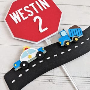 Stop Sign Cake Topper, Cars Cake Topper - Etsy