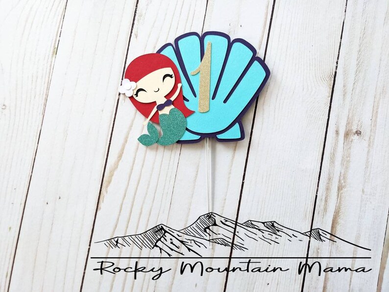 Mermaid Cake Topper Mermaid Shell Cake Topper - Etsy