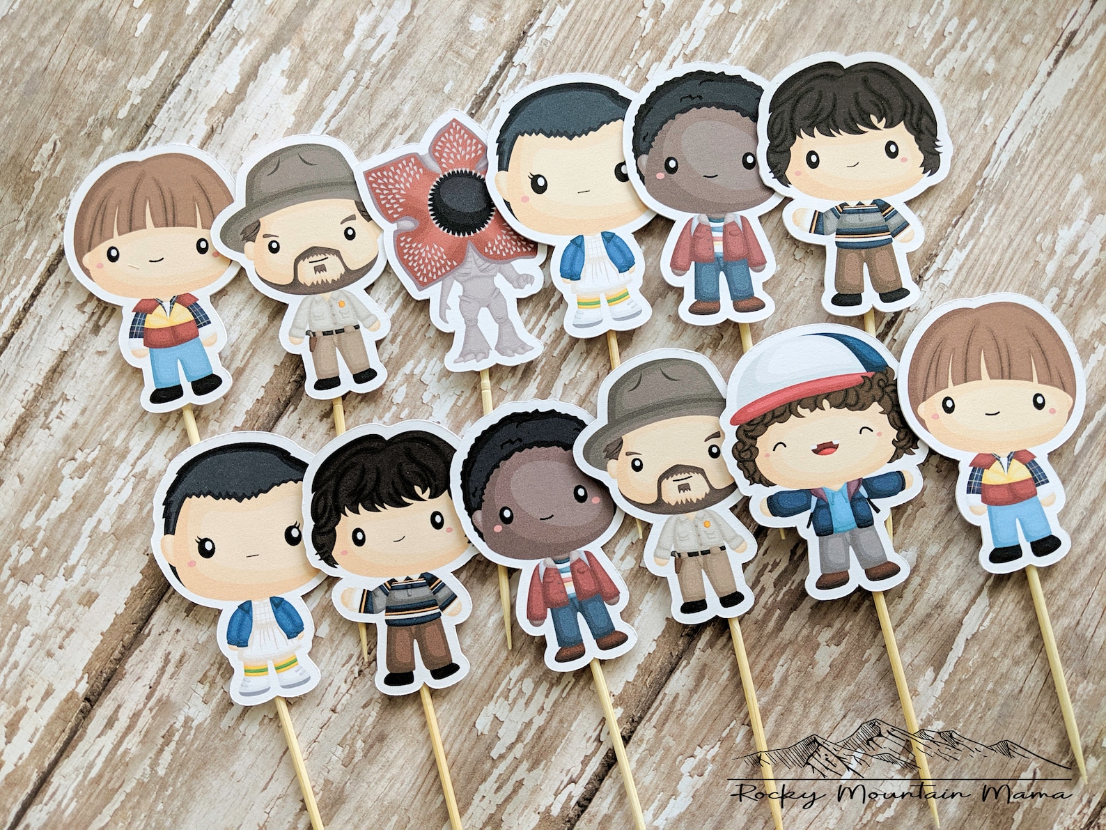 Stranger Things Cupcake Toppers Set of 12 - Etsy