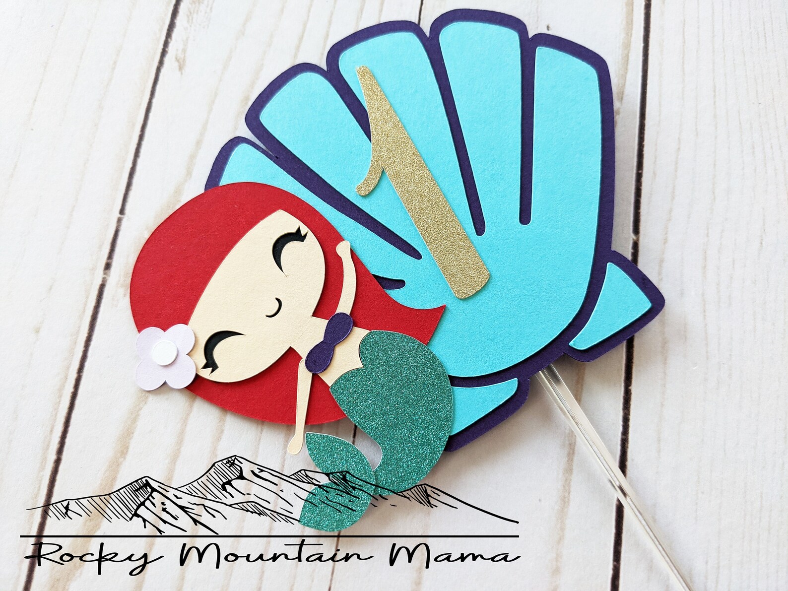 Mermaid Cake Topper Mermaid Shell Cake Topper - Etsy