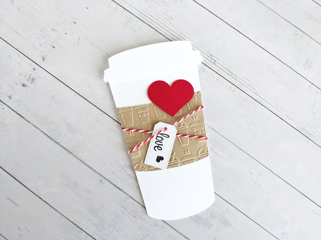 Coffee Cup Gift Card Holder, Valentine Gift Card Holder, Valentine's ...