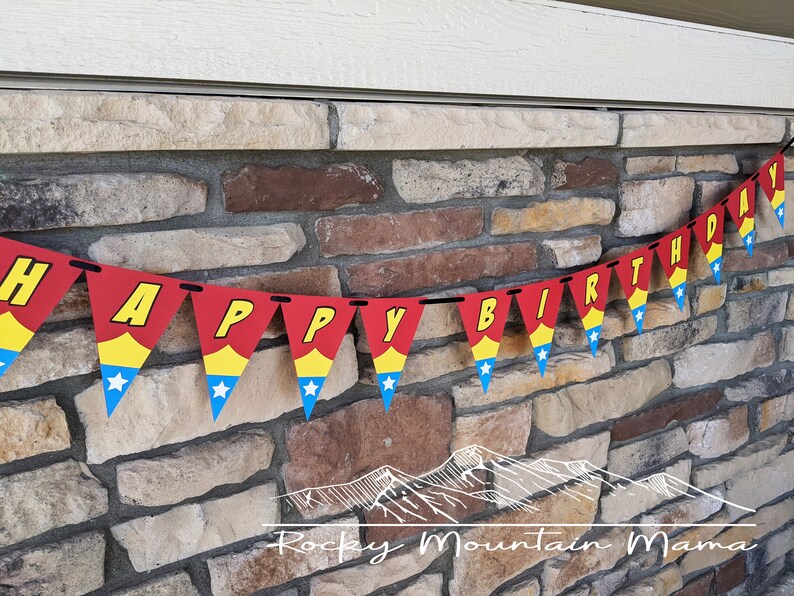 Wonder Woman Party Banner Wonder Woman Birthday Banner - Etsy