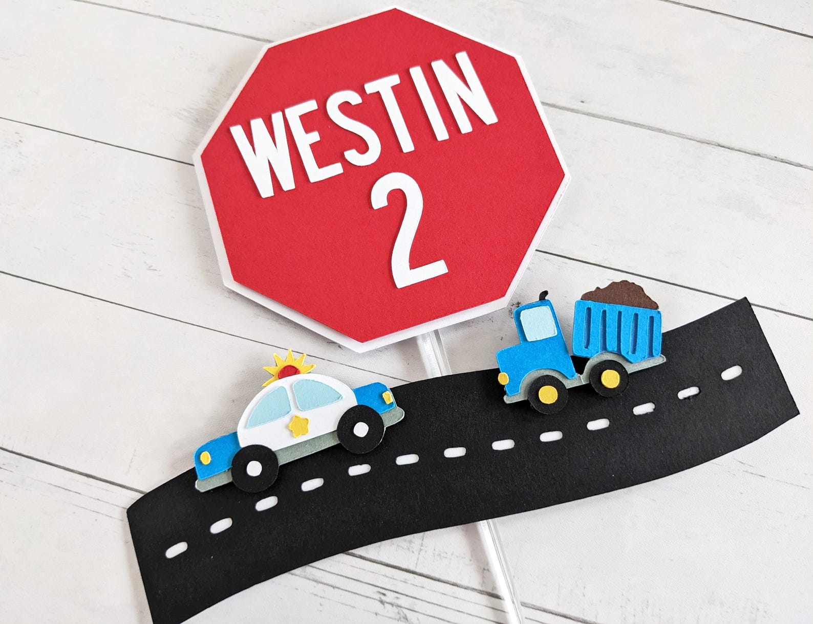 Stop Sign Cake Topper, Cars Cake Topper - Etsy