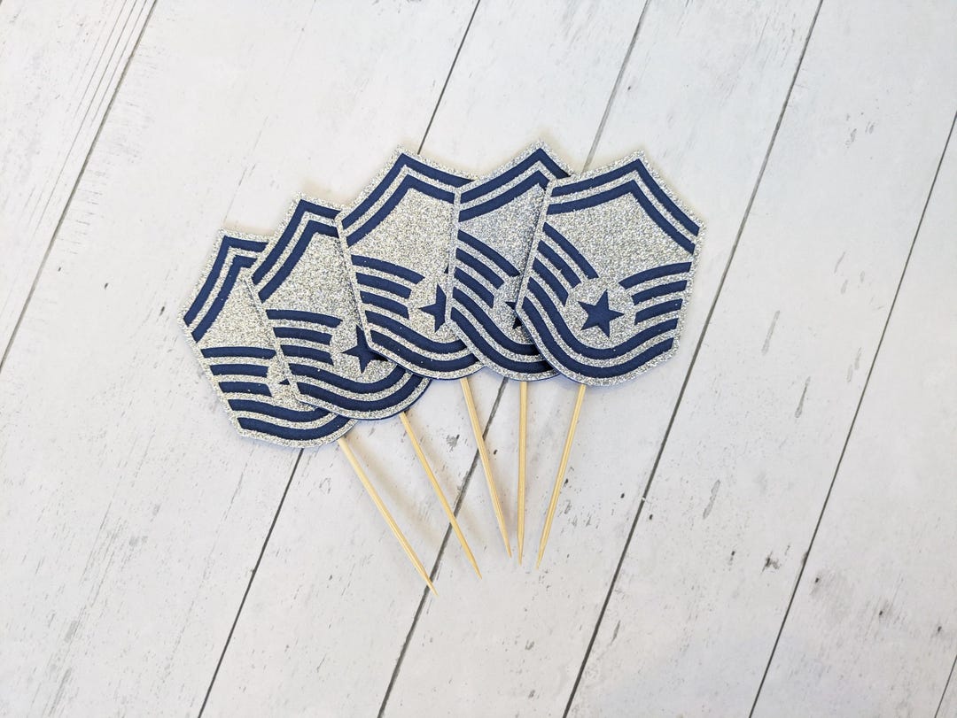 Air Force Rank Cupcake Toppers, Senior Master Sergeant Cupcake Toppers ...