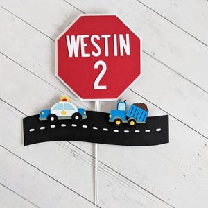 Stop Sign Cake Topper, Cars Cake Topper - Etsy
