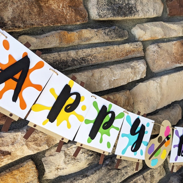 Paint Party Banner - Etsy