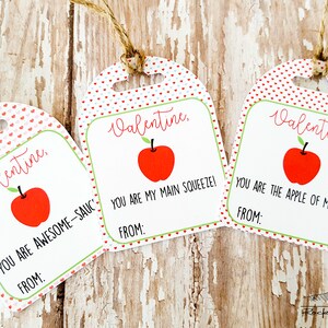 Applesauce Valentine Tags, Applesauce Pouch Valentine's Tags - Etsy
