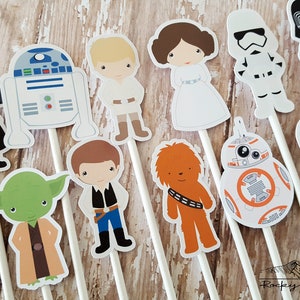 Star Wars Cupcake Toppers Star Wars Character Cupcake Picks - Etsy