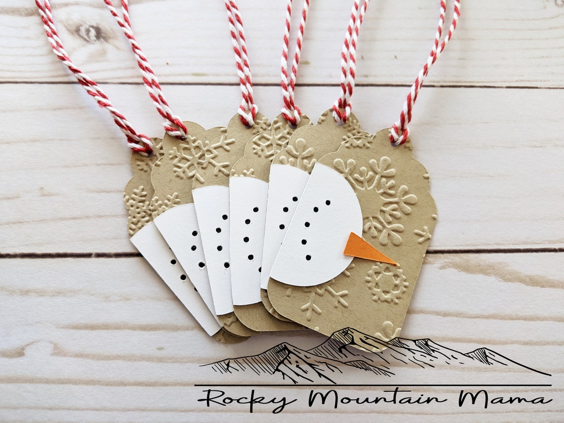 Snowman Gift Tags Holiday Gift Tags Set of 6 - Etsy