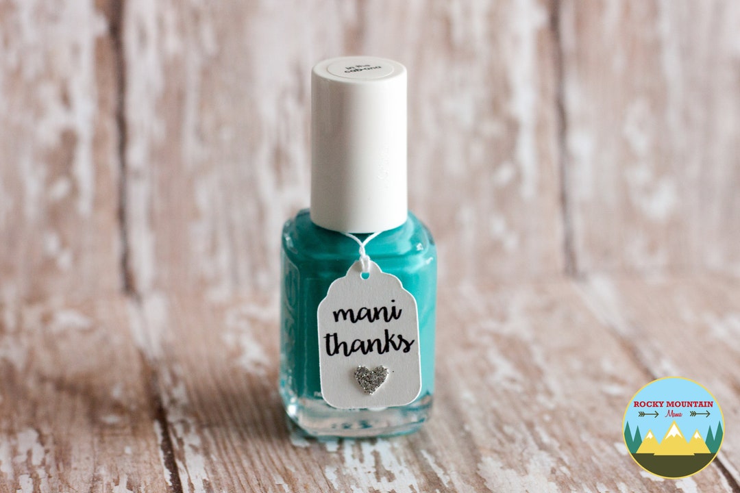 Mani Thanks Tags, Mani Thanks Bridal Shower Tags, Nail Polish Thank You ...