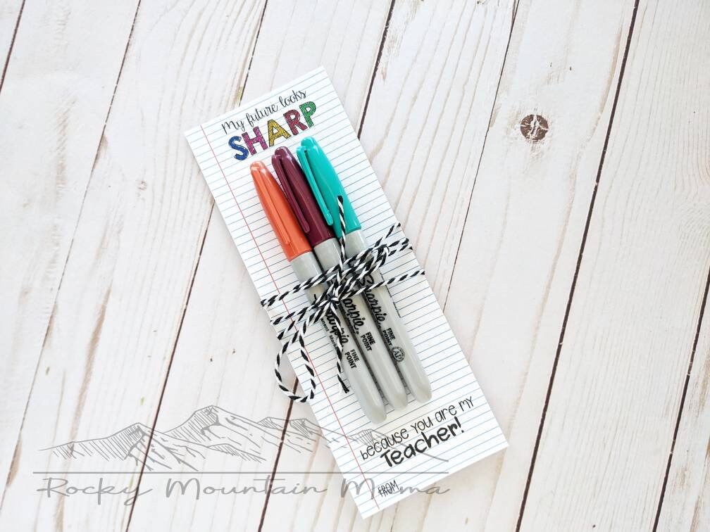 Sharpie Teacher Appreciation Card Thanks for Making Me so | Etsy