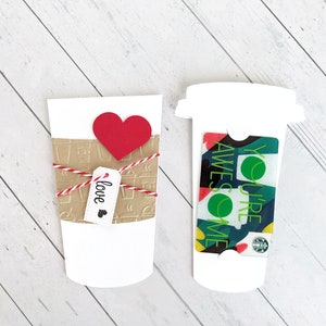 Coffee Cup Gift Card Holder, Valentine Gift Card Holder, Valentine's ...