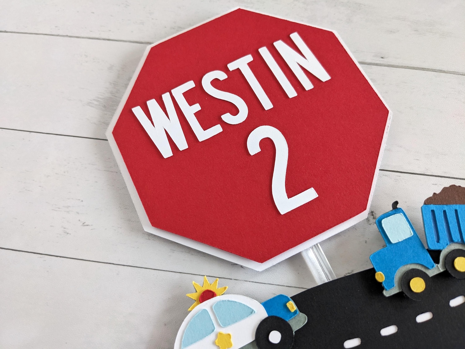 Stop Sign Cake Topper, Cars Cake Topper - Etsy