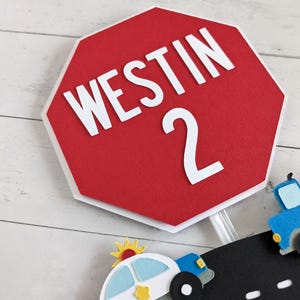 Stop Sign Cake Topper, Cars Cake Topper - Etsy