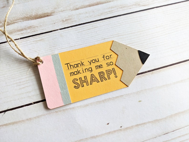 Teacher Gift Tags, Pencil Gift Tags - Etsy