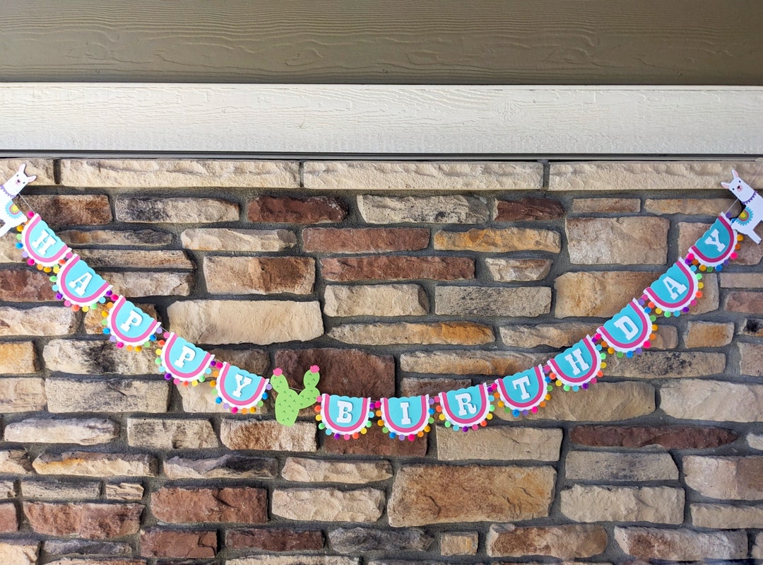 Llama Alpaca Party Banner, Llama Birthday Banner - Etsy