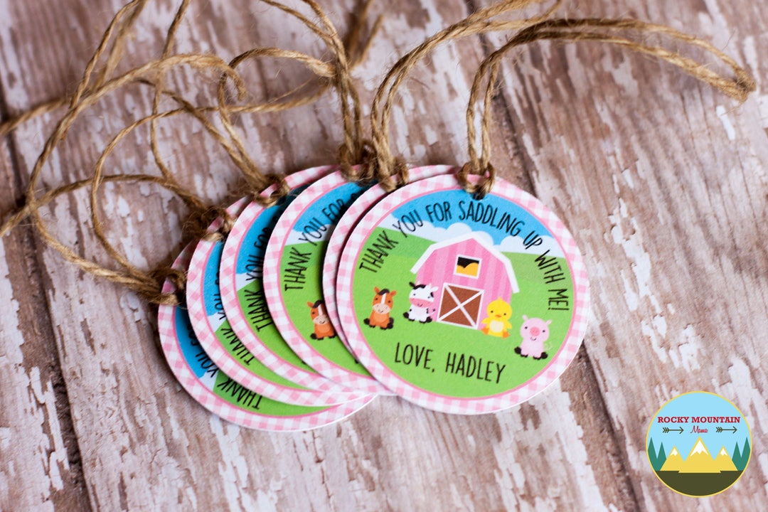 Farm Favor Tags, Barnyard Tags - Etsy
