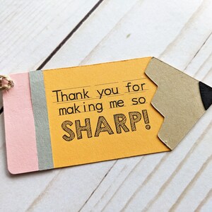 Teacher Gift Tags, Pencil Gift Tags - Etsy