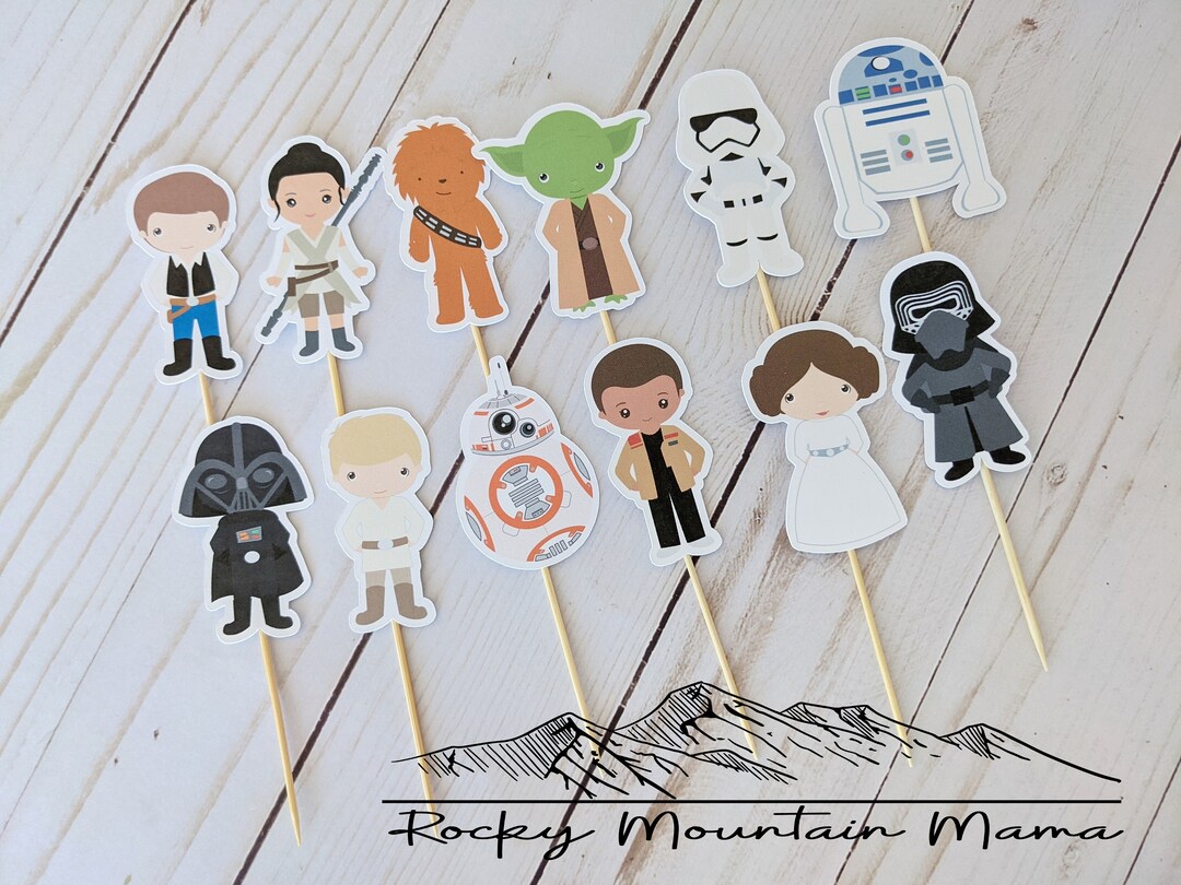 Star Wars Cupcake Toppers Star Wars Character Cupcake Picks - Etsy