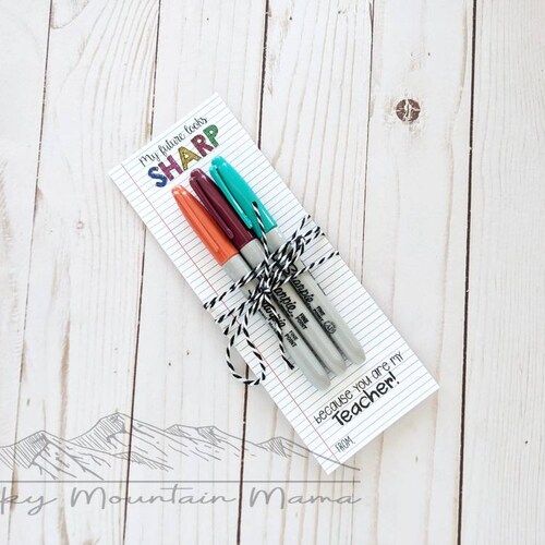 Sharpie Teacher Appreciation Card Thanks for Making Me so - Etsy
