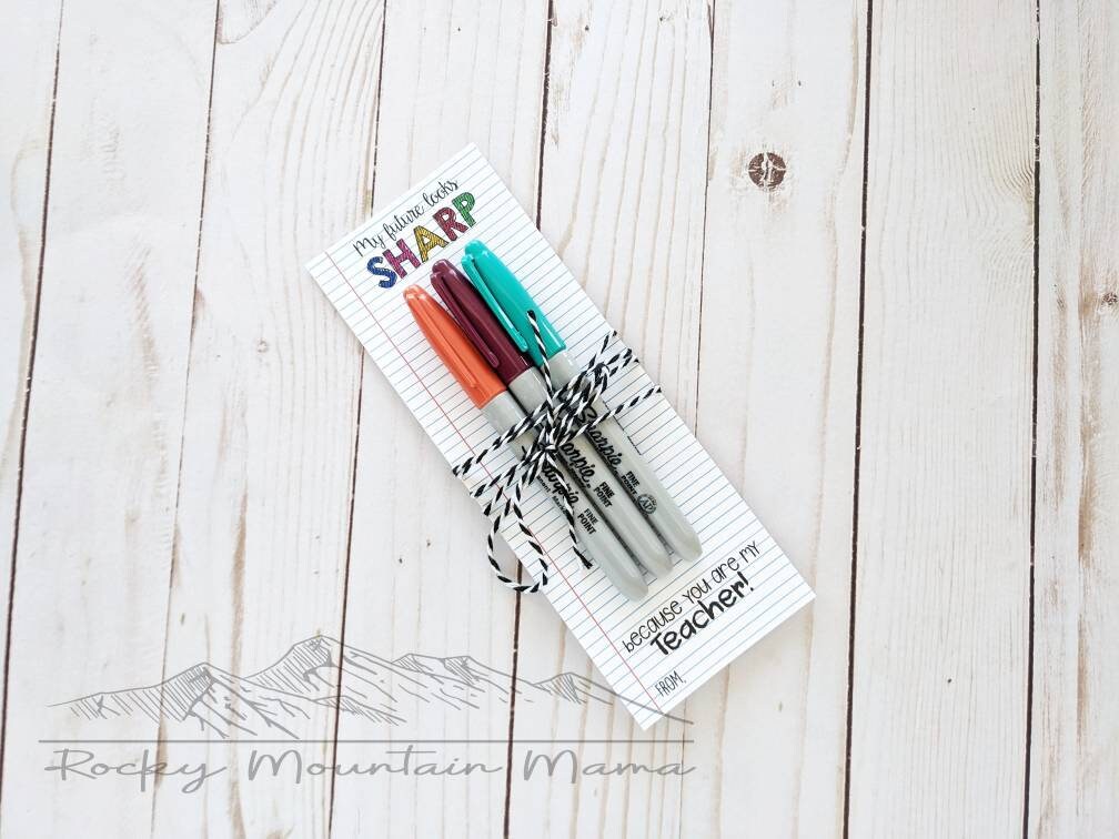 Sharpie Teacher Appreciation Card Thanks for Making Me so | Etsy