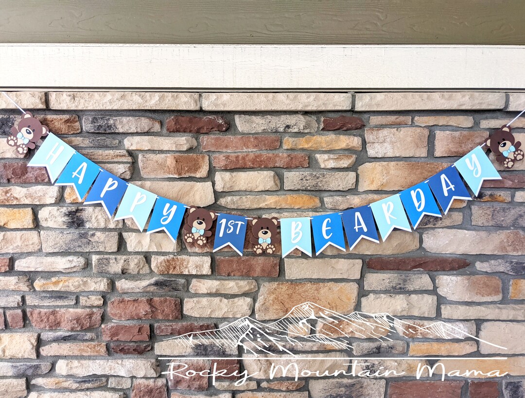 Teddy Bear Banner, Teddy Bear 1st Birthday Banner - Etsy