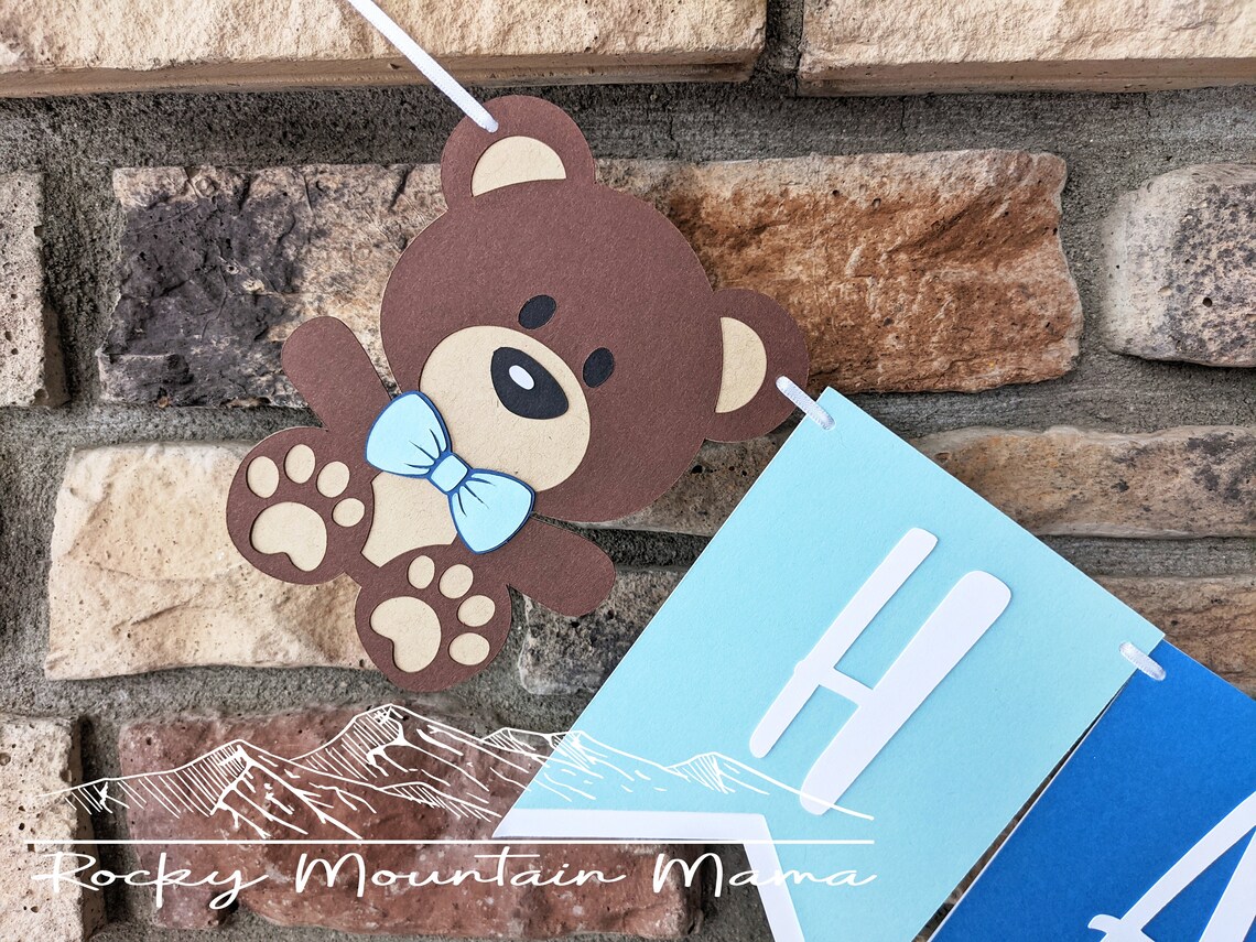Teddy Bear Banner, Teddy Bear 1st Birthday Banner - Etsy