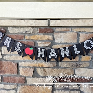 Teacher Name Banner, Back to School Teacher Gift - Etsy