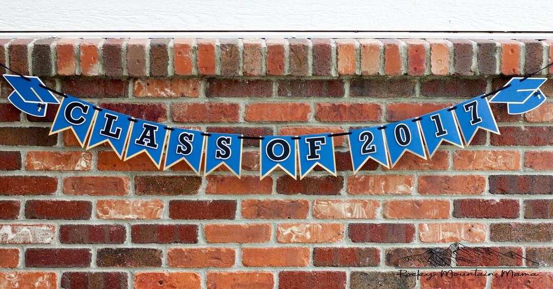 Graduation Party Banner, Class of 2024 Banner, Custom Colors - Etsy