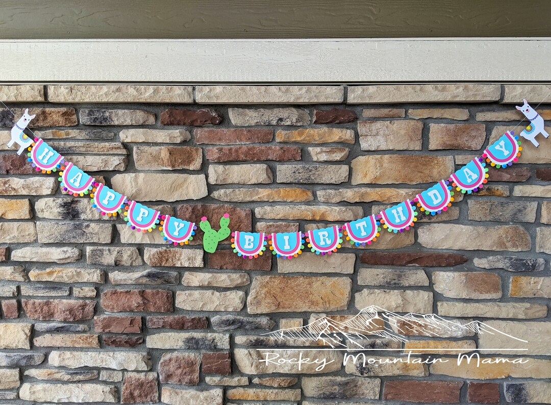 Llama Alpaca Party Banner, Llama Birthday Banner - Etsy