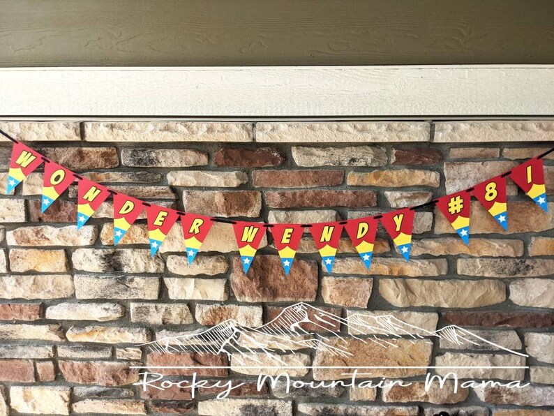Wonder Woman Party Banner Wonder Woman Birthday Banner - Etsy