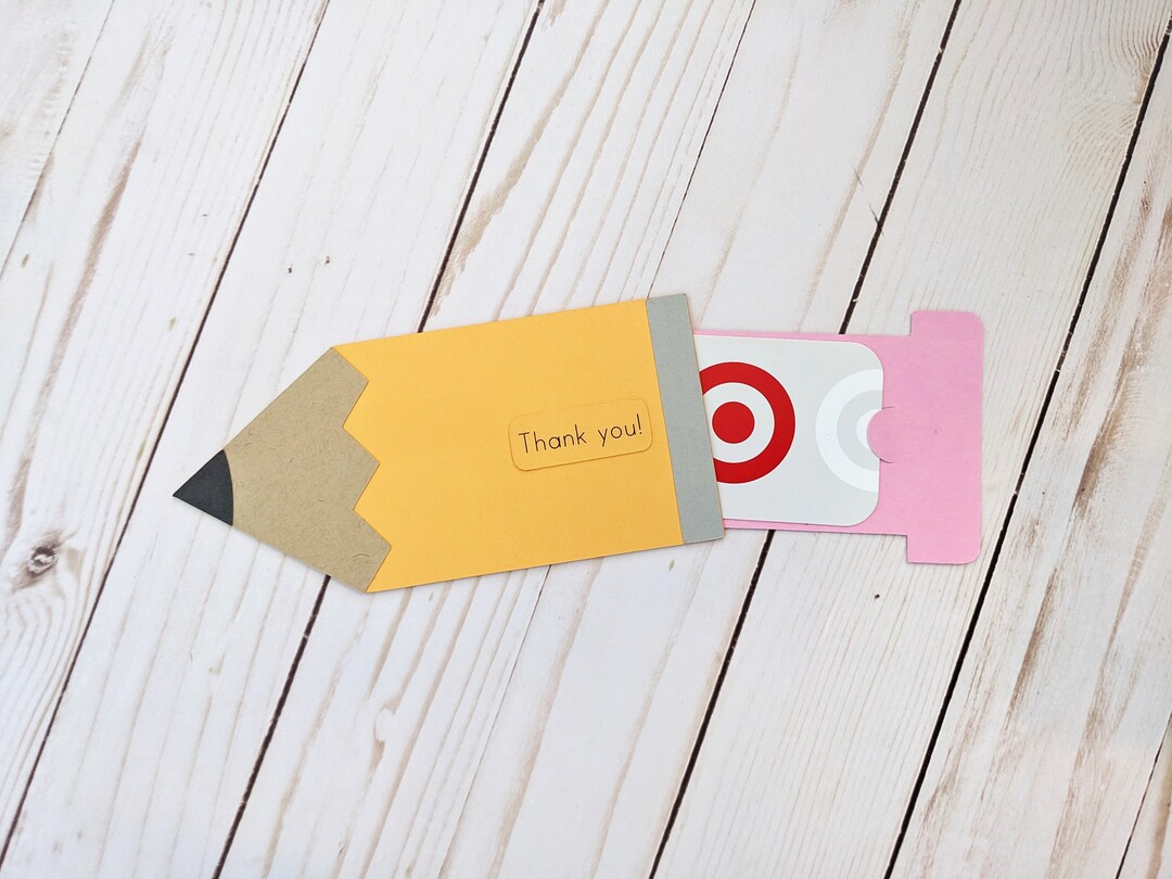 Teacher Gift Card Holder Pencil Gift Card Holder Teacher - Etsy