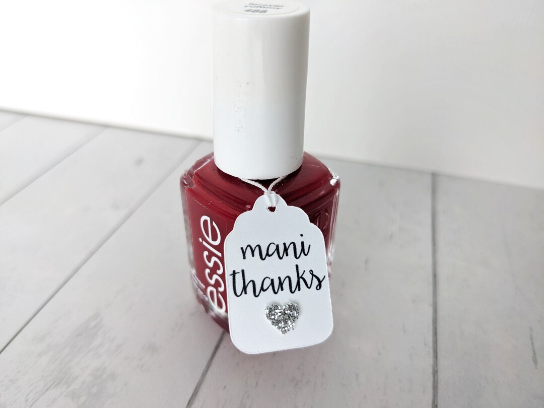 Mani Thanks Tags, Mani Thanks Bridal Shower Tags, Nail Polish Thank You ...