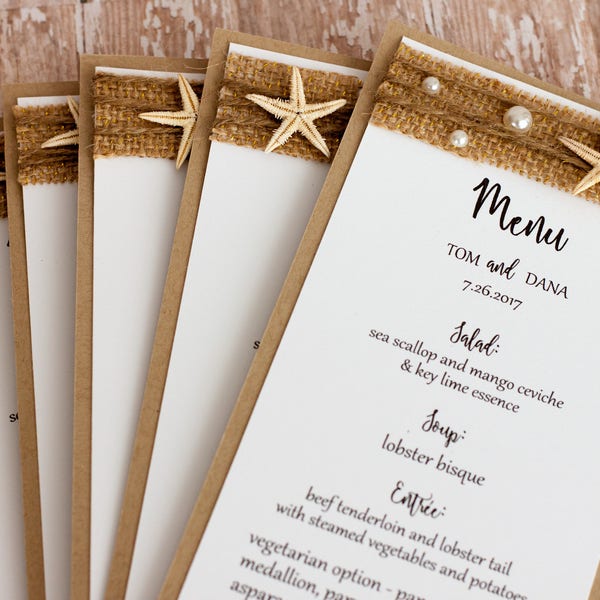 Rustic Menu - Etsy