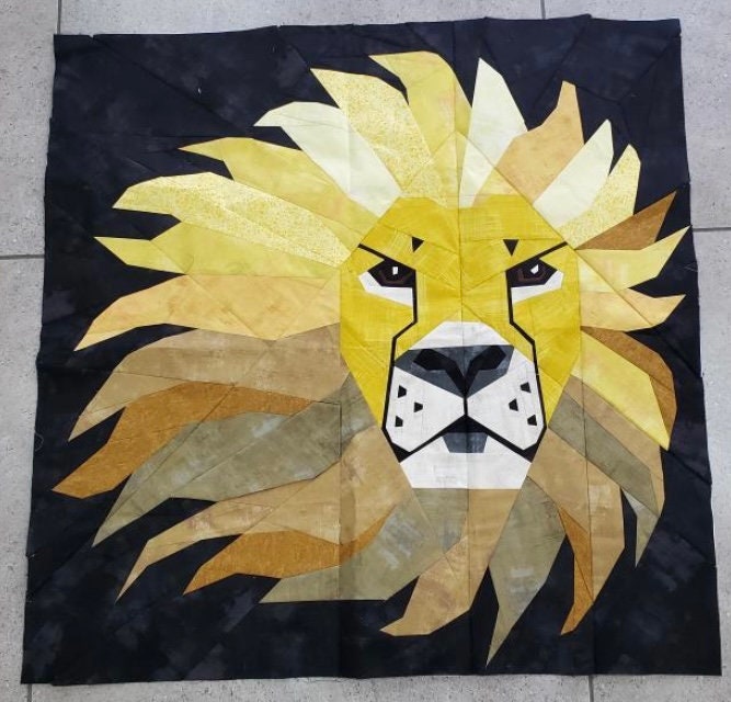 Lion Quilt Foundation Paper Piecing Pattern - Etsy Canada