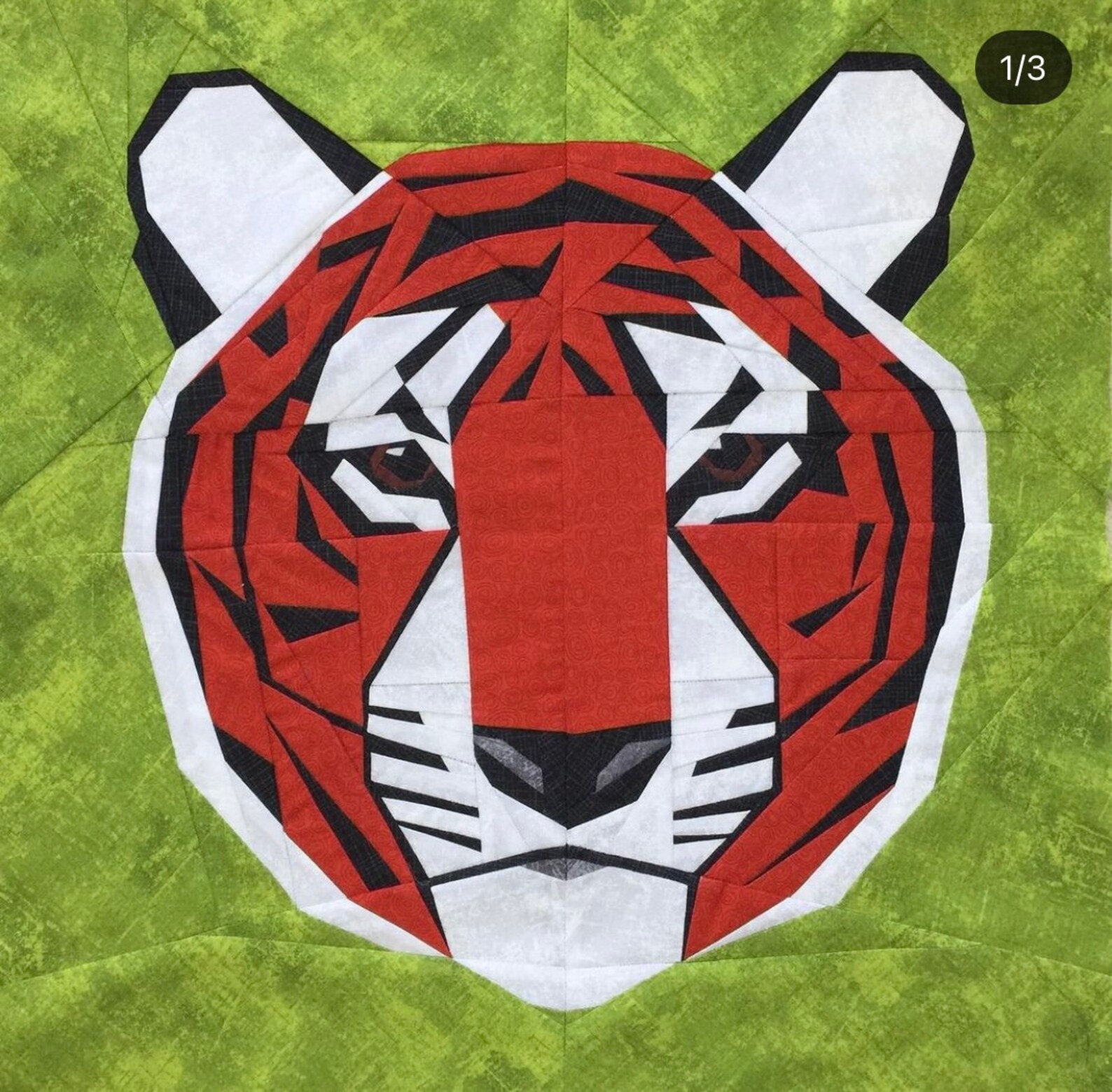 Tiger Foundation Paper Piecing Pattern - Etsy