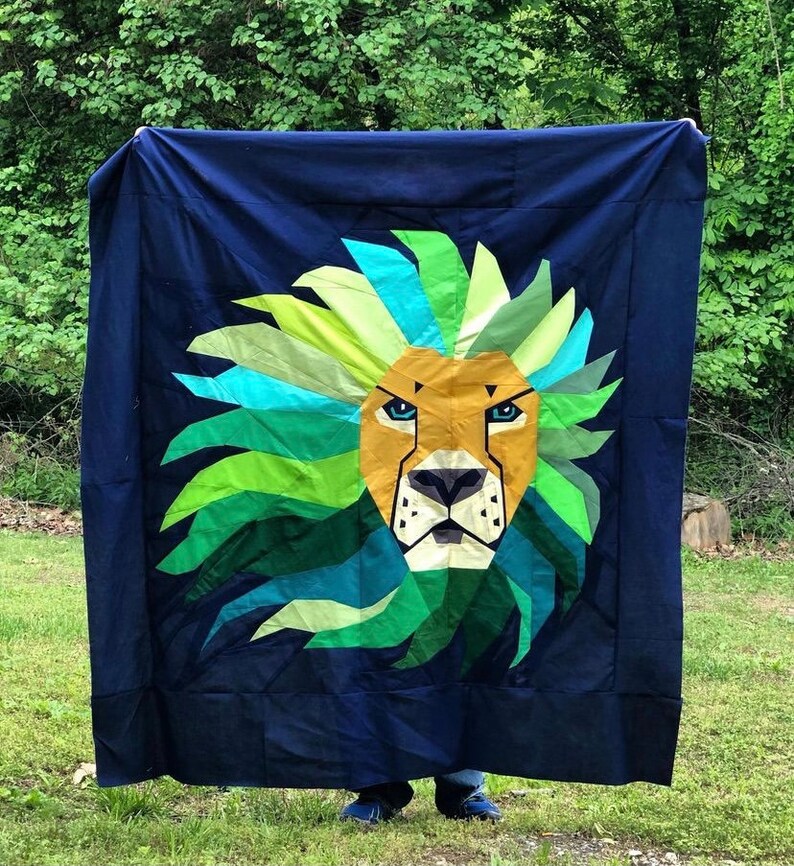 Lion Quilt Foundation Paper Piecing Pattern - Etsy