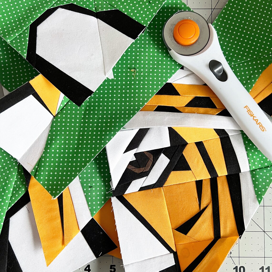 Tiger Foundation Paper Piecing Pattern - Etsy