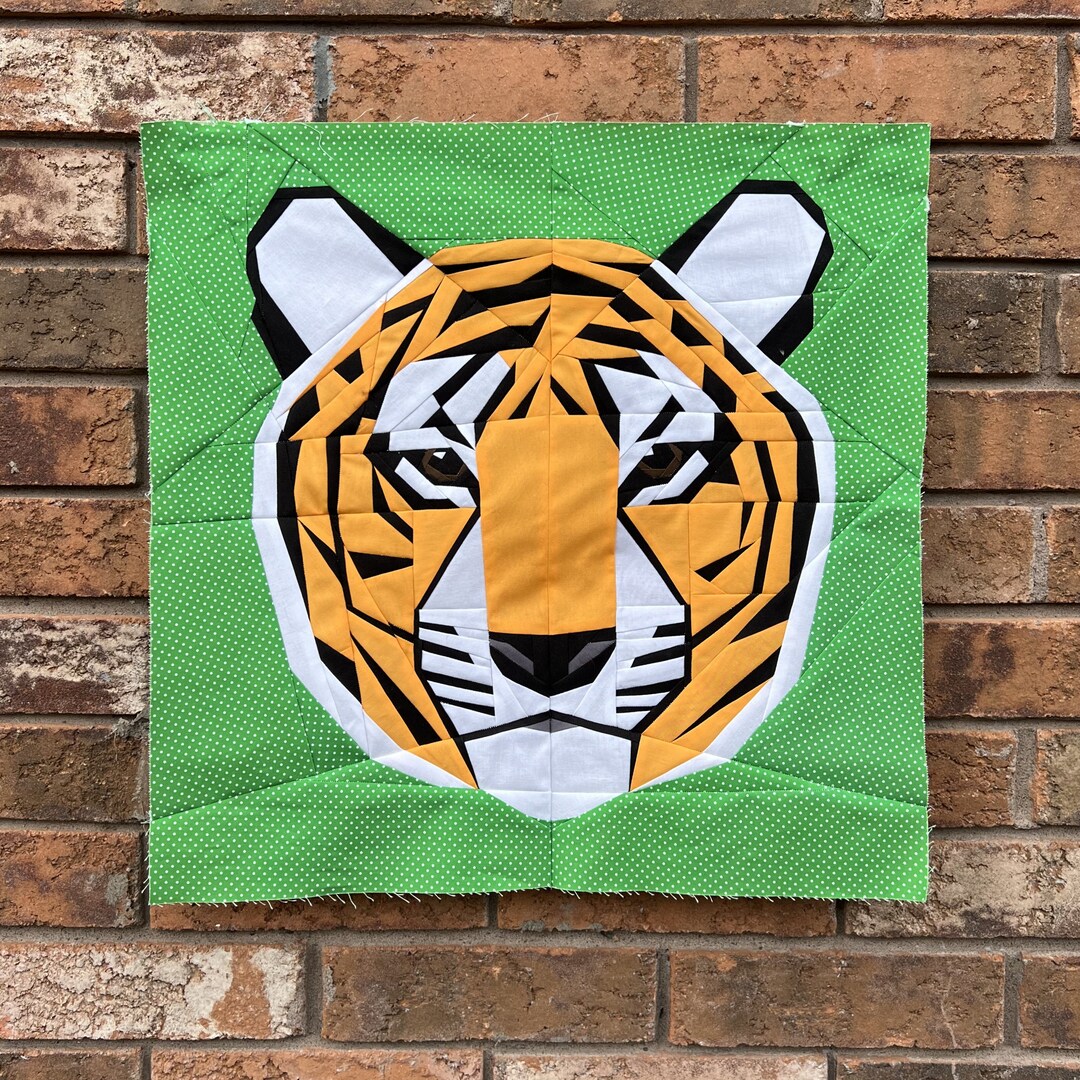 Tiger Foundation Paper Piecing Pattern - Etsy