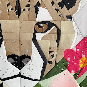Floral Big Cats - Cheetah Foundation Paper Piecing Pattern - Etsy