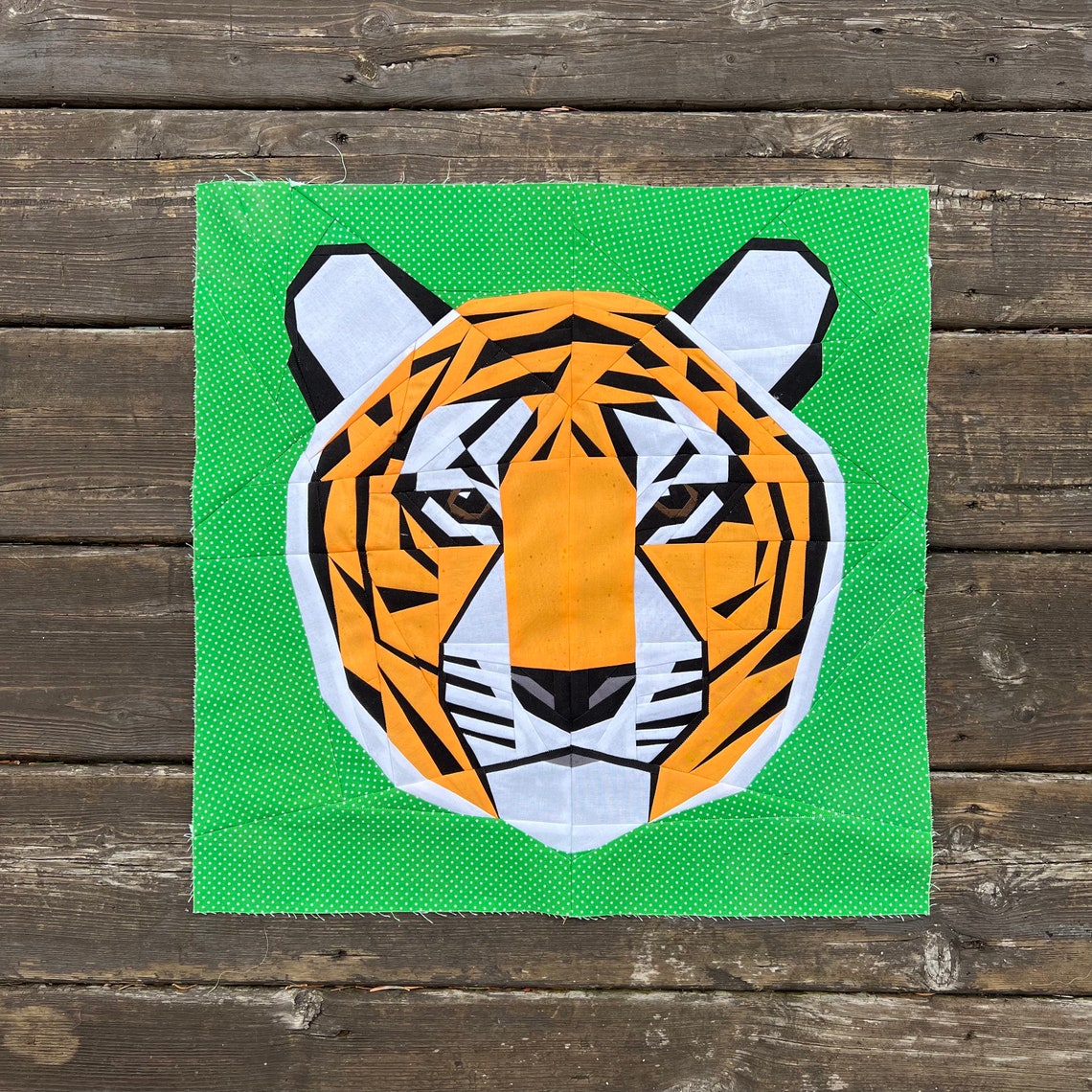 Tiger Foundation Paper Piecing Pattern - Etsy