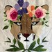 Floral Big Cats - Mountain Lion Foundation Paper Piecing Pattern - Etsy
