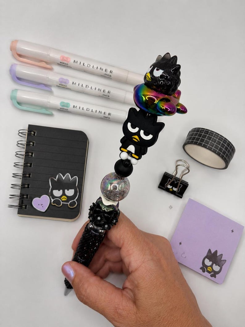 BADTZ-MARU Beaded Pen | Cute Glitter Pen | Kawaii Desk Accessories ...
