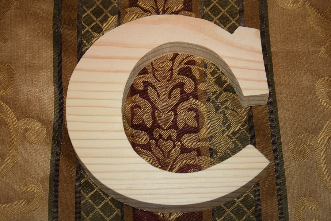 Unfinished Wood Letter C Monogram, 3/4 or 1-1/2 Thick, Nursery Decor ...