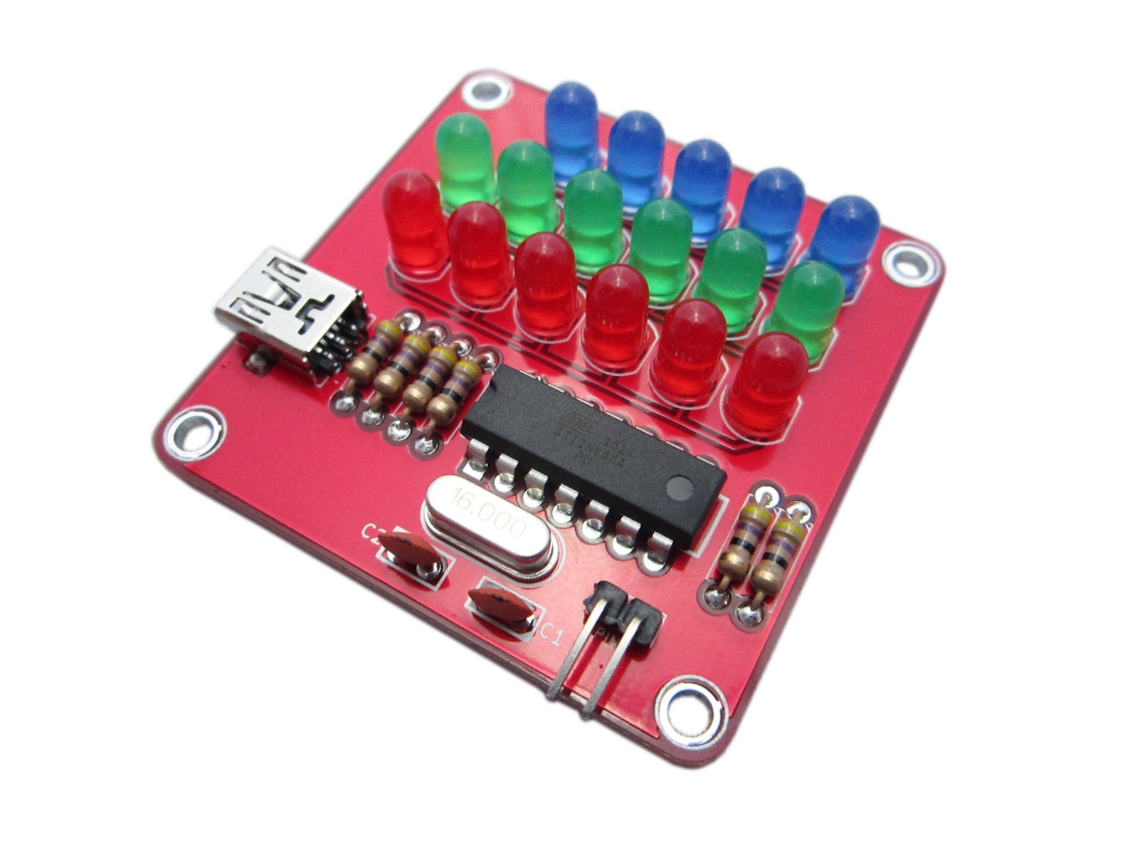 Pure Binary Clock Kit With Red, Green and Blue Lights - Etsy