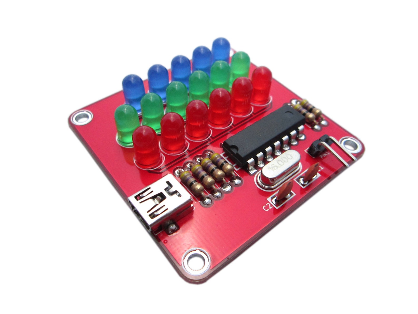 Pure Binary Clock Kit With Red, Green and Blue Lights - Etsy