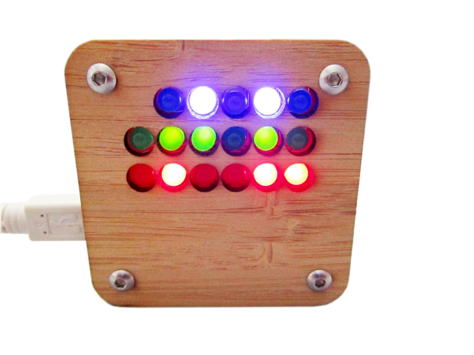 Pure Binary Clock Kit With RGB Lights in Wood Case - Etsy